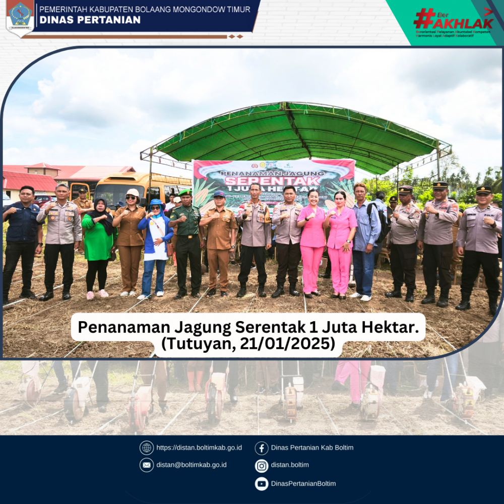 PENANAMAN JAGUNG SERENTAK 1 JUTA HEKTAR TAHUN 2025 OLEH POLRES BOLTIM ...